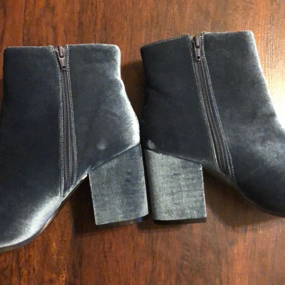 Qupid | Shoes | Cornstarch Blue Faux Velvet Ankle Boots | Poshmark
